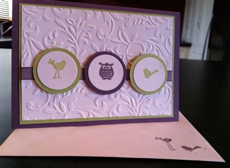 Made Using Aviary Stamps And Cuttlebug Folder Cards Stamp Stampin Up