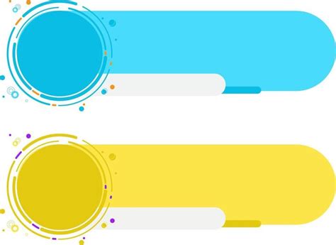 Colorful Text Box Banner With Label Title Design