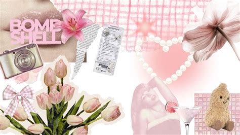 Pink Aura Floral Clean Wallpaper Collage Aesthetic Bombshell In 2025