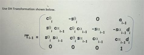 Solved For The Robot Shown In Figure Below Provide The DH Chegg Com
