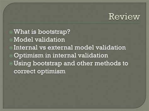 Bootstrap And Model Validation Ppt Download
