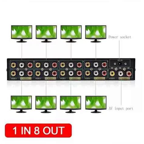 Audio Video Splitter 8 Port RCA 1 Input 8 Output Ido Lk