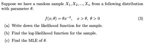 solved suppose we have a random sample x1 x2 … xn from a