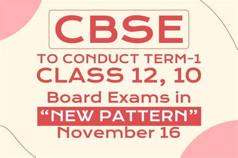 Cbse To Conduct Term 1 Class 12 10 Board Exams In New Pattern Mcq