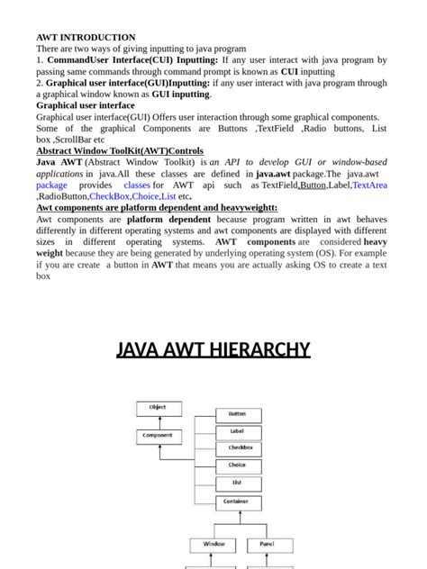 Awt Introduction Java Pdf Software Graphical User Interfaces