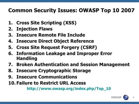 Owasp Top 10 And Insecure Software Root Causes
