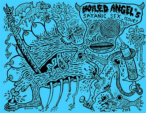 Boiled Angel 5 I Satanic Sex Issue By Mike Diana Signed 1990