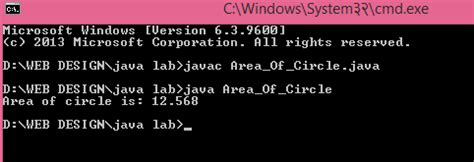 WAP To Find Area Of Circle Bench Partner