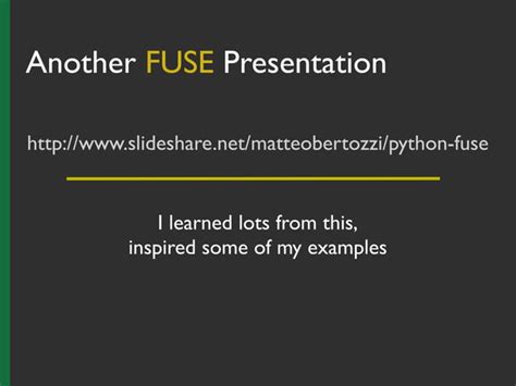 python and fuse ppt
