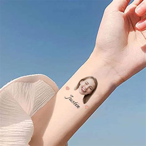 Custom Photo Temporary Tattoos Adult Personalized Name On Etsy