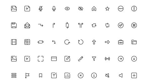 Ui Ux Icon Set Web And Mobile User Interface Icon Set Collection Outline Icon 43806417 Vector