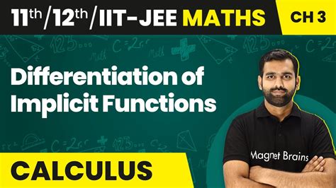 differentiation of implicit functions differentiation class 11 12