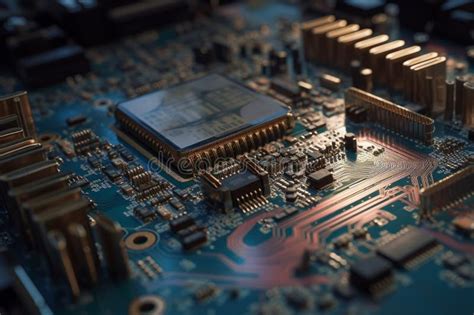 Ai Supercomputer Chrome Insane Level Of Detail Throughout Circuitry By Generative Ai Stock