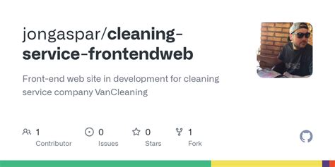 GitHub Jongaspar Cleaning Service Frontendweb Front End Web Site In Development For Cleaning