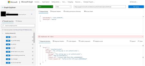 Phoneauthenticationmethod Api Returning Unauthenticated Microsoft Qanda