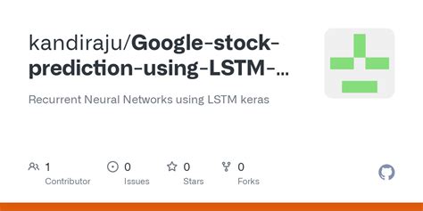 Github Kandiraju Google Stock Prediction Using Lstm Keras Recurrent Neural Networks Using