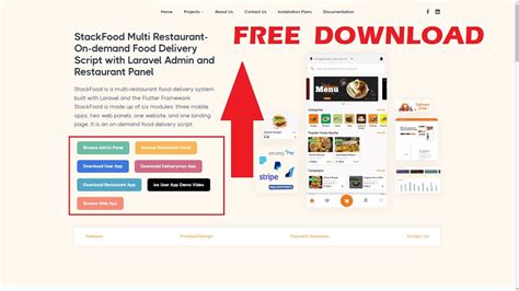 Stackfood Multi Restaurant Food Delivery App With Laravel Admin And