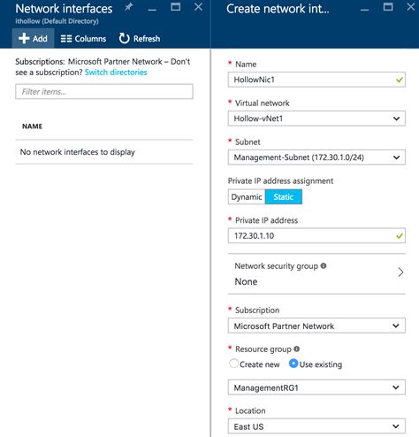 Azure Network Interfaces The It Hollow
