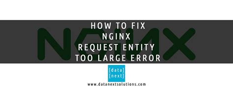 How To Fix Nginx 413 Request Entity Too Large Error By Zeeshan Baig Datanext Solutions