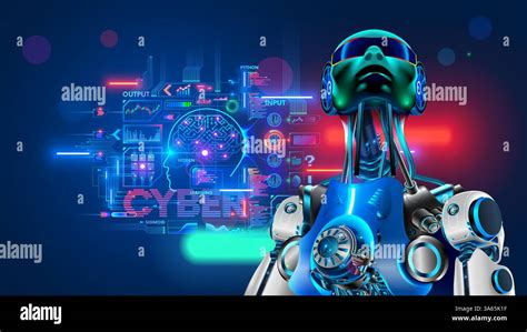 ai or artificial intelligence with the computer brain as a neural