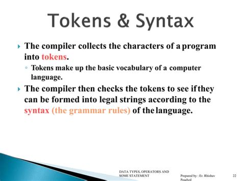 Datatype And Operators Used In C Programming Ppt