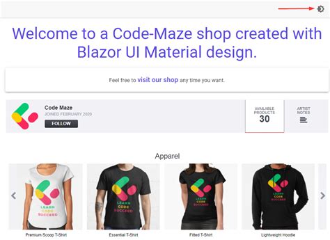 blazor material ui configuration and theme customization code maze