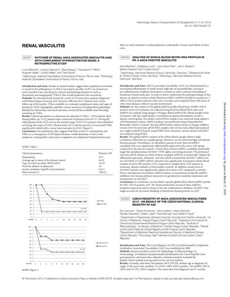 Pdf Renal Vasculitis