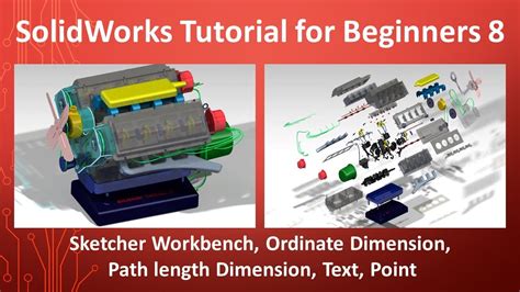 8 Solidworks Tutorial For Beginners Ordinate Dimension Path Length