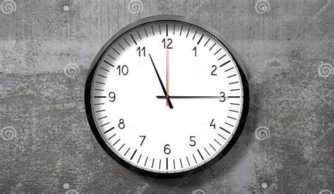 Time At Quarter Past 11 O Clock Classic Analog Clock On Rough