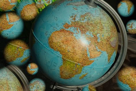 Gambar Warna Biru Lingkaran Bola Dunia Peta Dunia Bumi Planit Globe Terestrial