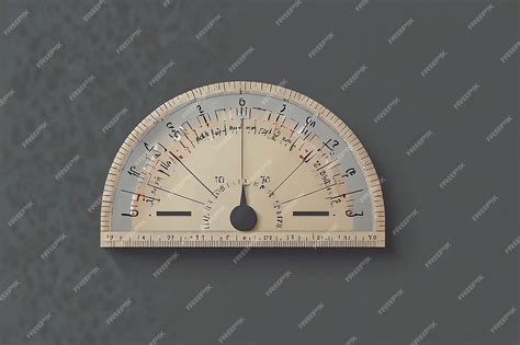 Protractor Ruler Measuring Tool 3d Vector Icon Cartoon Minimal Style Premium Ai Generated Image