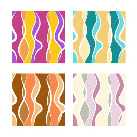 Premium Vector Collection Of Colorful Abstract Backgrounds Line Patterns