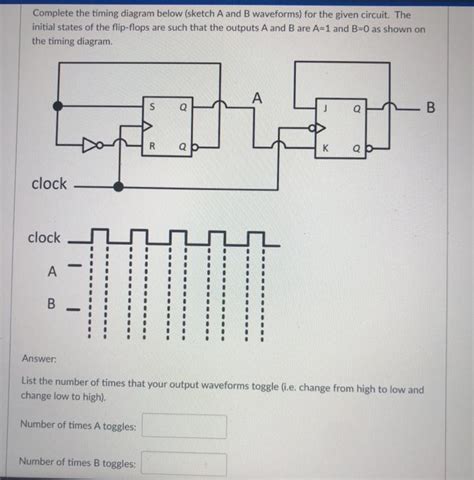 solved complete the timing diagram below sketch a and b