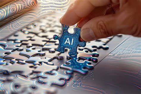 Ai Puzzle Piece In Multicolored Jigsaw Generative Ai Stock Illustration Illustration Of