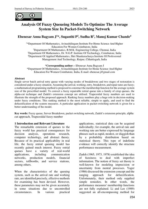 Pdf Analysis Of Fuzzy Queueing Models To Optimize The Average System