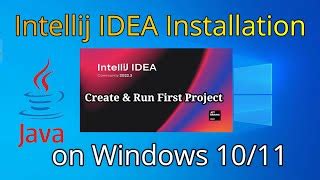 How To Install Intellij Idea On Windows 11 2022 Create First Hello