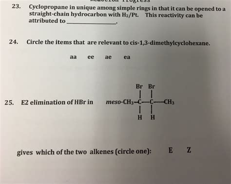 Solved Cyclopropane In Unique Among Simple Rings In That It