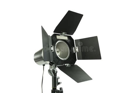 Studio Stobe Light With Barn Doors Stock Image Image Of Barndoor