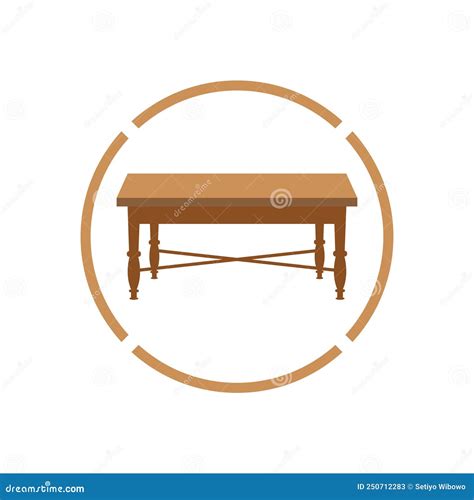 Table Vector Logo Icon Object Background Illustration Stock Vector Illustration Of House