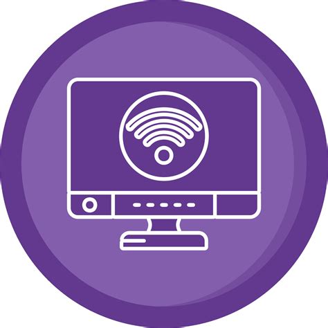 Wifi Solid Purple Circle Icon Vector Art At Vecteezy