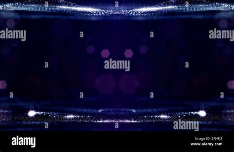 3d Render Loop Sci Fi Animation With Glow Particles Form Rolling Strings Stock Video Footage Alamy