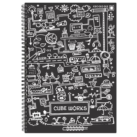 Matrikas Cube Work Spiral Wiro Bound Notebook Single Line A4 And A5