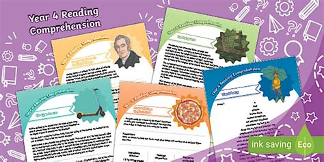 Year 4 Reading Comprehension Pack 2