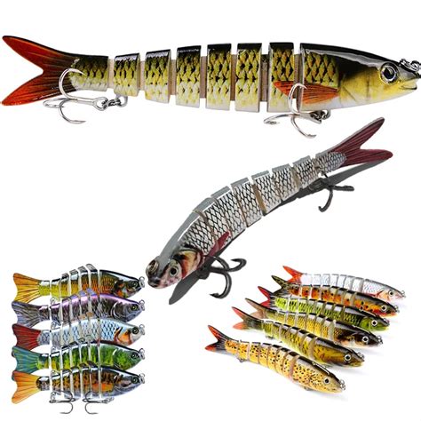 싱킹 워블러 낚시 루어 조인트 크랭크 베이트 스윔베이트 8 세그먼트 하드 인공 미끼 낚시 태클 루어 10 Cm 14cm낚시미끼들 Aliexpress