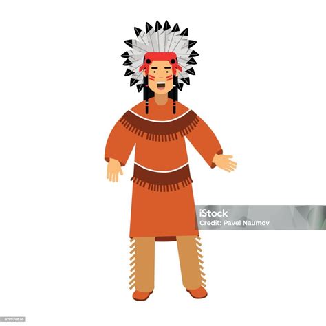 아메리카 원주민 인디언 전통 의상 및 모자 벡터 일러스트 레이 션 독일에 대한 스톡 벡터 아트 및 기타 이미지 독일 만화 머리 장식물 Istock