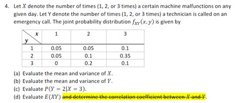 Solved Let X Denote The Number Of Times 1 2 Or 3 Times A Chegg Com