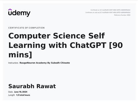 Saurabh Rawat On Linkedin Im Excited To Share That Ive Earned My Computer Science Self Learning
