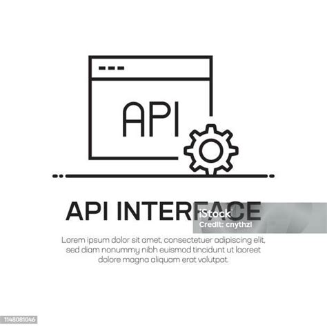 Api 인터페이스 벡터 라인 아이콘간단한 얇은 라인 아이콘 프리미엄 품질 디자인 요소 대본에 대한 스톡 벡터 아트 및 기타