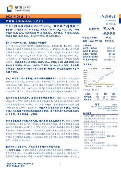 21h1归母净利润同比32042，盈利能力持续提升