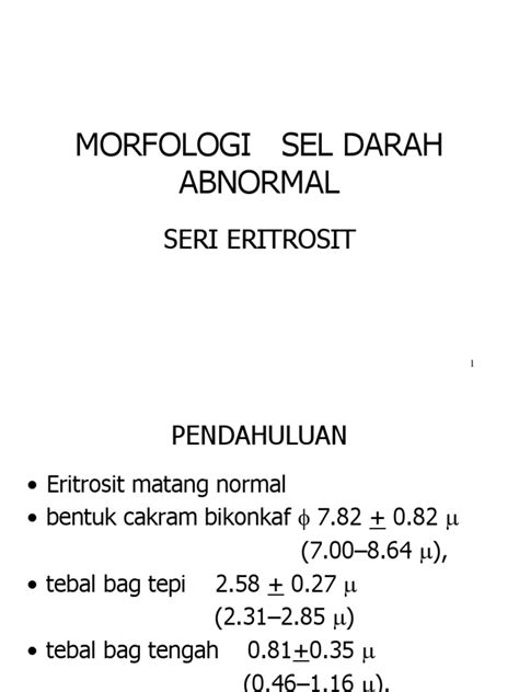 Pdf Morfologi Sel Darah Abnormal Dokumen Tips